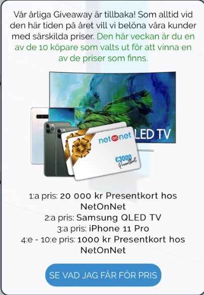 Bluff-mail och/eller Bluff-SMS - NetOnNet