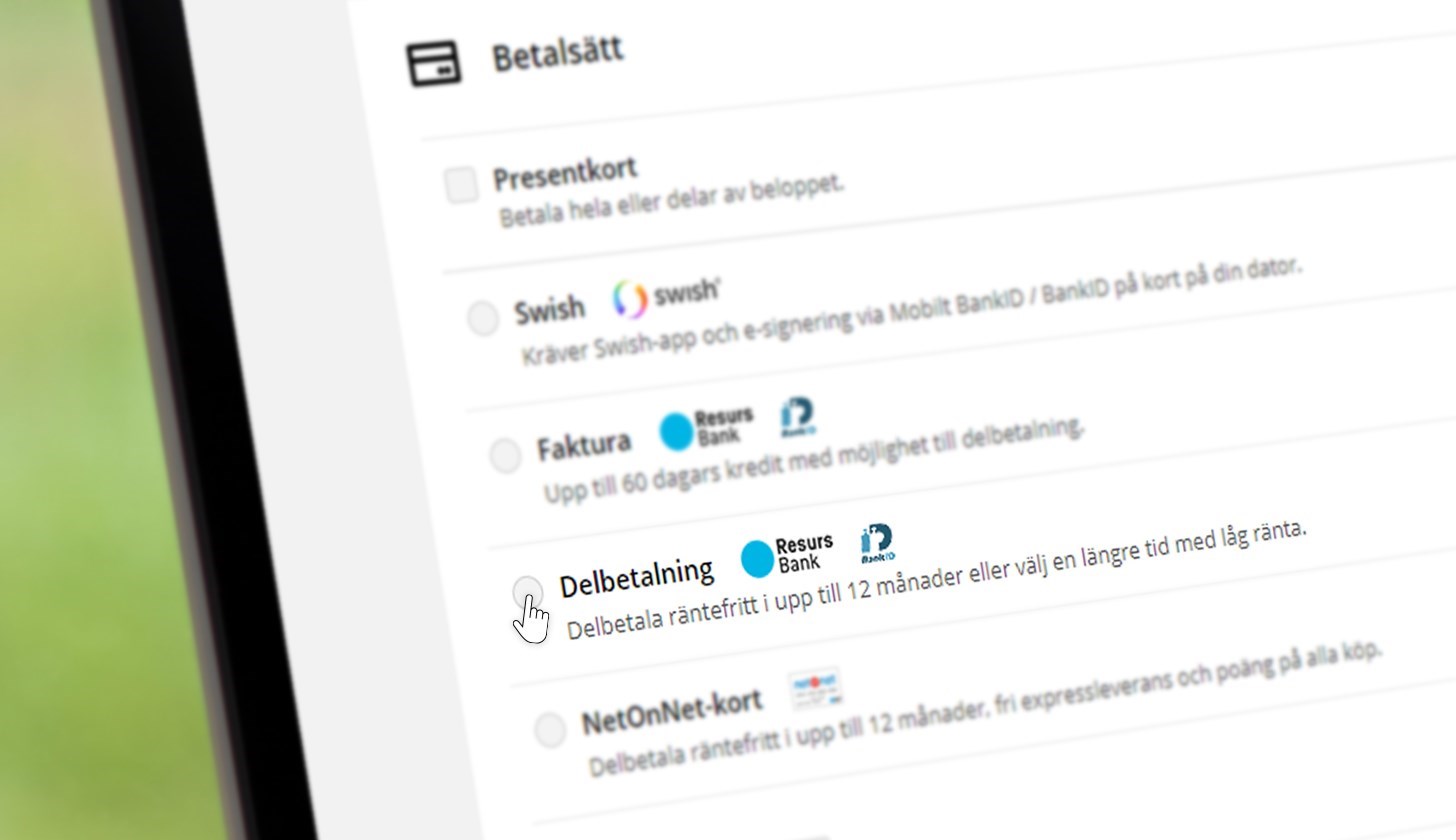 Delbetalning - NetOnNet