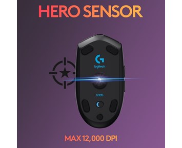 Logitech G305 Lightspeed Wireless Mouse - Black | NetOnNet