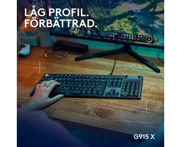 Logitech G915 X Corded - Tactile - Black | NetOnNet