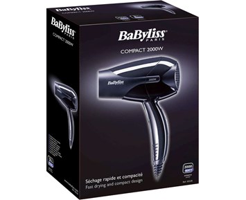 Babyliss D212E - Kraftfull, kompakt hårfön med hög effekt