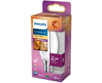 Philips LED classic 40W B35 E14 WGD90 FR SRT4 | NetOnNet