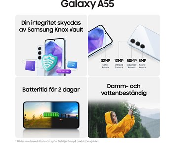 Samsung Galaxy A55 5G 128GB Light Blue | NetOnNet