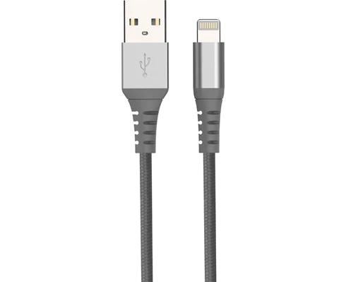 Andersson Lightning Cable Braided 3m Space Gray 2.4A | NetOnNet
