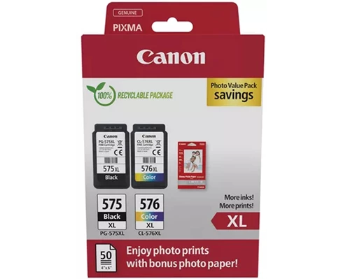 Canon PG-575XL/CL-576XL / 5437C006 High Paper Multipack | NetOnNet