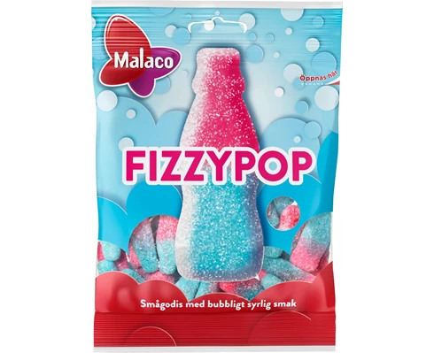 Malaco Fizzypop bag 95g | NetOnNet