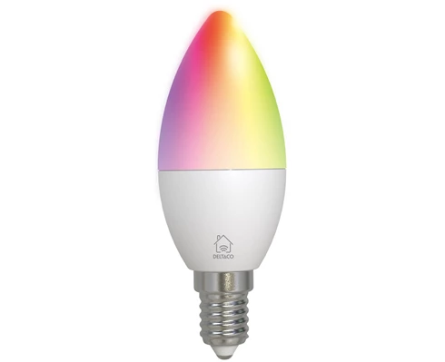 Deltaco Smart E14 RGB, WiFi, 4,9W, C37, dimbar | NetOnNet