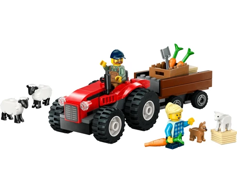 LEGO City Great Vehicles Röd jordbrukstraktor med släp och får 60461 ...