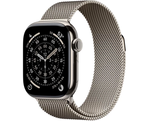 Apple Watch Series 11 GPS + Cellular 42mm Natural Titanium Case with ...