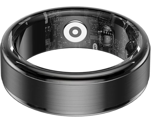 HAVIT Smart ring stainless steel, 5ATM, size 8, Deep grey/Black | NetOnNet