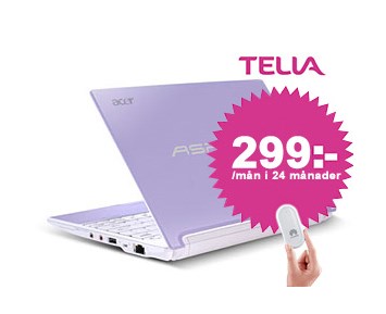Telia Mellan + Aspire One Happy-N55D | NetOnNet