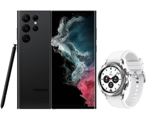 Samsung Galaxy S22 Ultra 512GB 5G Black + Galaxy Watch4 Classic 42mm BT ...