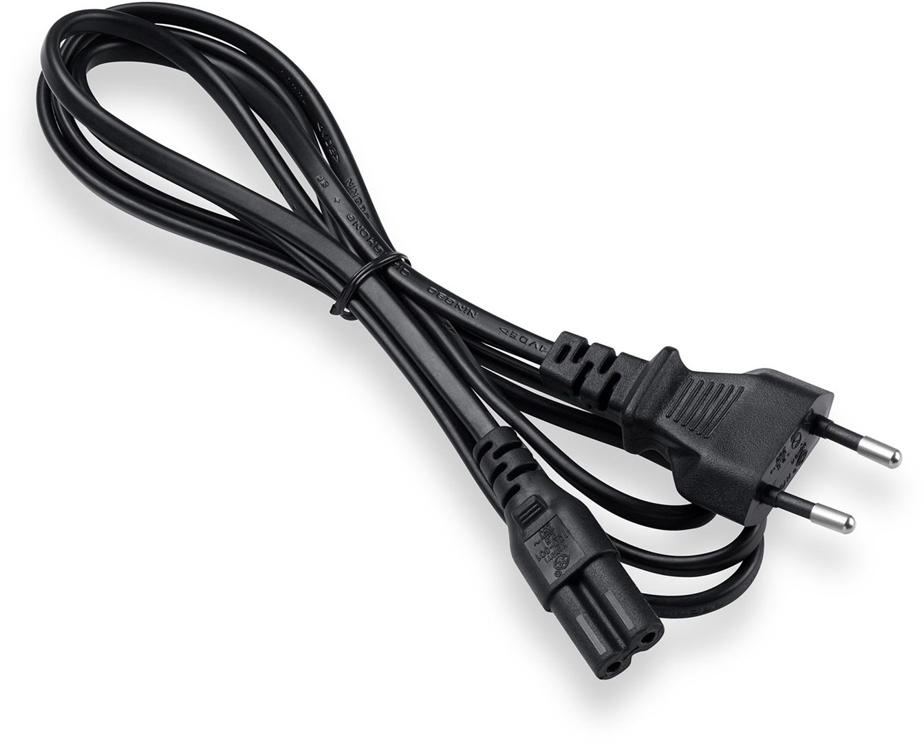 ON Euro 2-pin power cable 1,5m black | NetOnNet