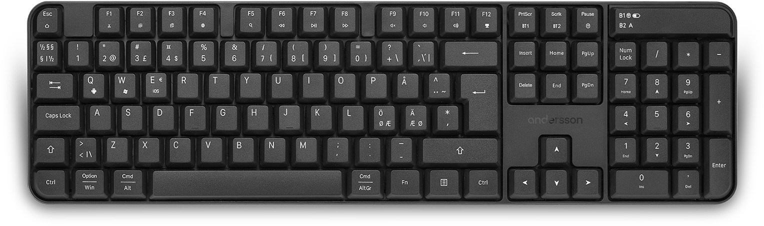 Andersson WSK-1000 Black - Wireless Keyboard 2.... | NetOnNet