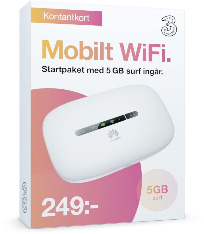 Tre Startpaket Mobilt WiFi | NetOnNet