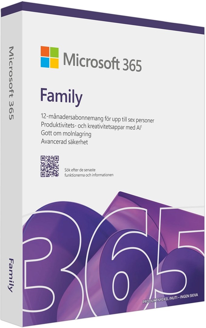 Microsoft M365 Family Swedish Subscription P10 ... | NetOnNet