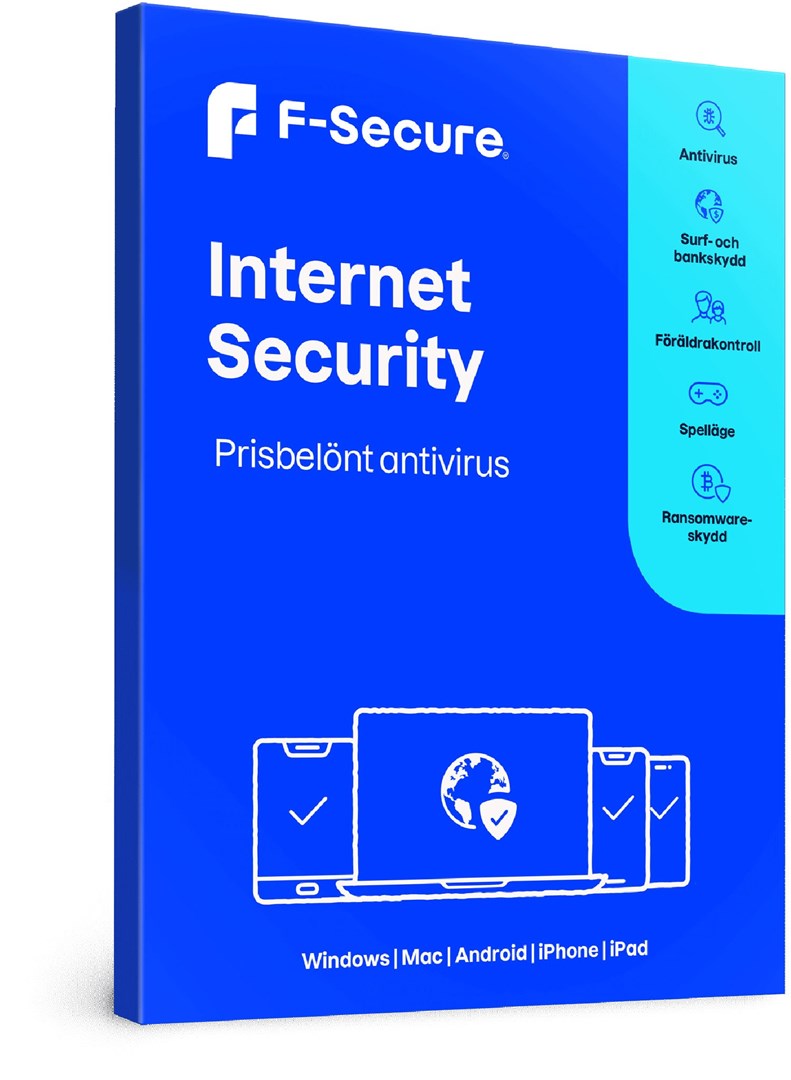 F-Secure Internet Security (1 year, 5 devices | NetOnNet