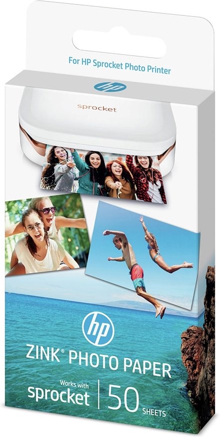 HP ZINK 50pck Sticky-Backed Photo Paper 50x76mm | NetOnNet