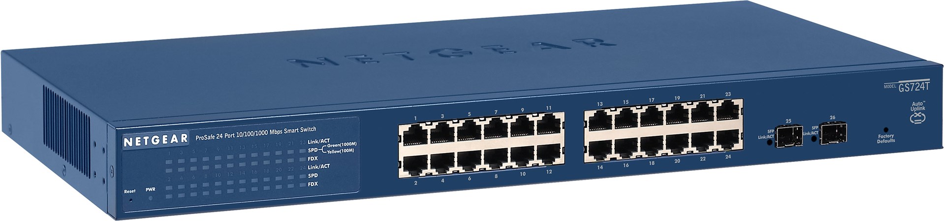 Netgear GS724T-400EUS - 24-portars switch med full duplex