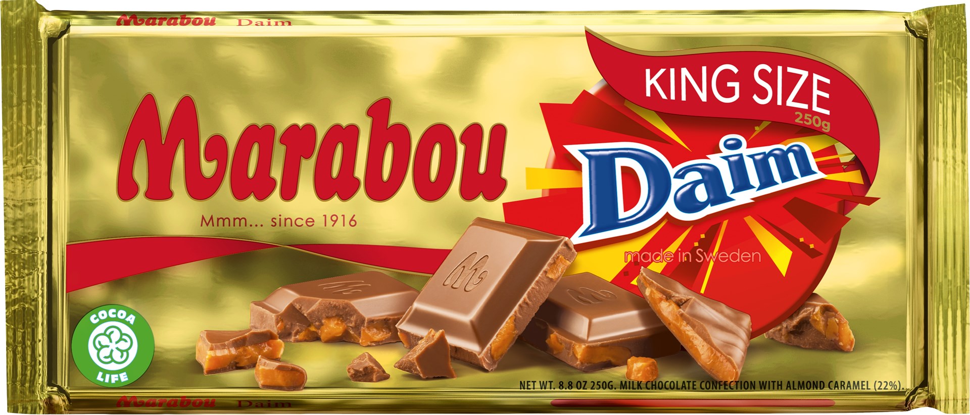 Marabou Daim Kingsize 250g - Kingsize Daimchokladkaka