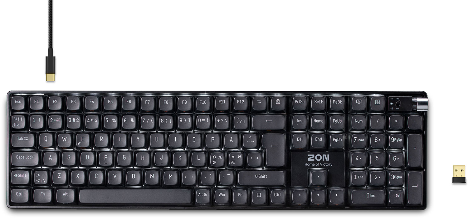 ZON - Home of Victory keyboard3 Wireless dark | NetOnNet