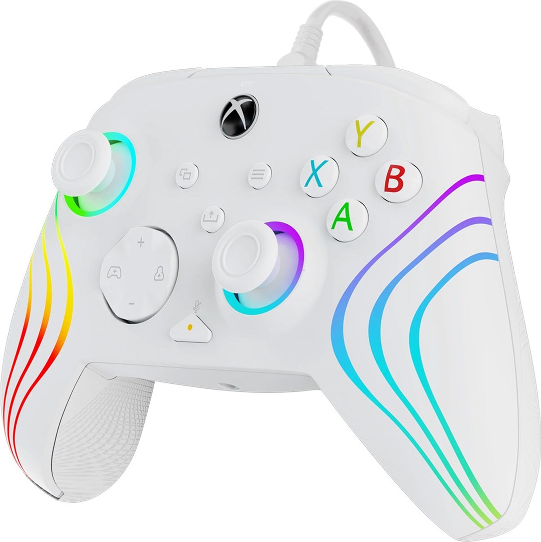 PDP Afterglow Wave Wired Controller - White | NetOnNet