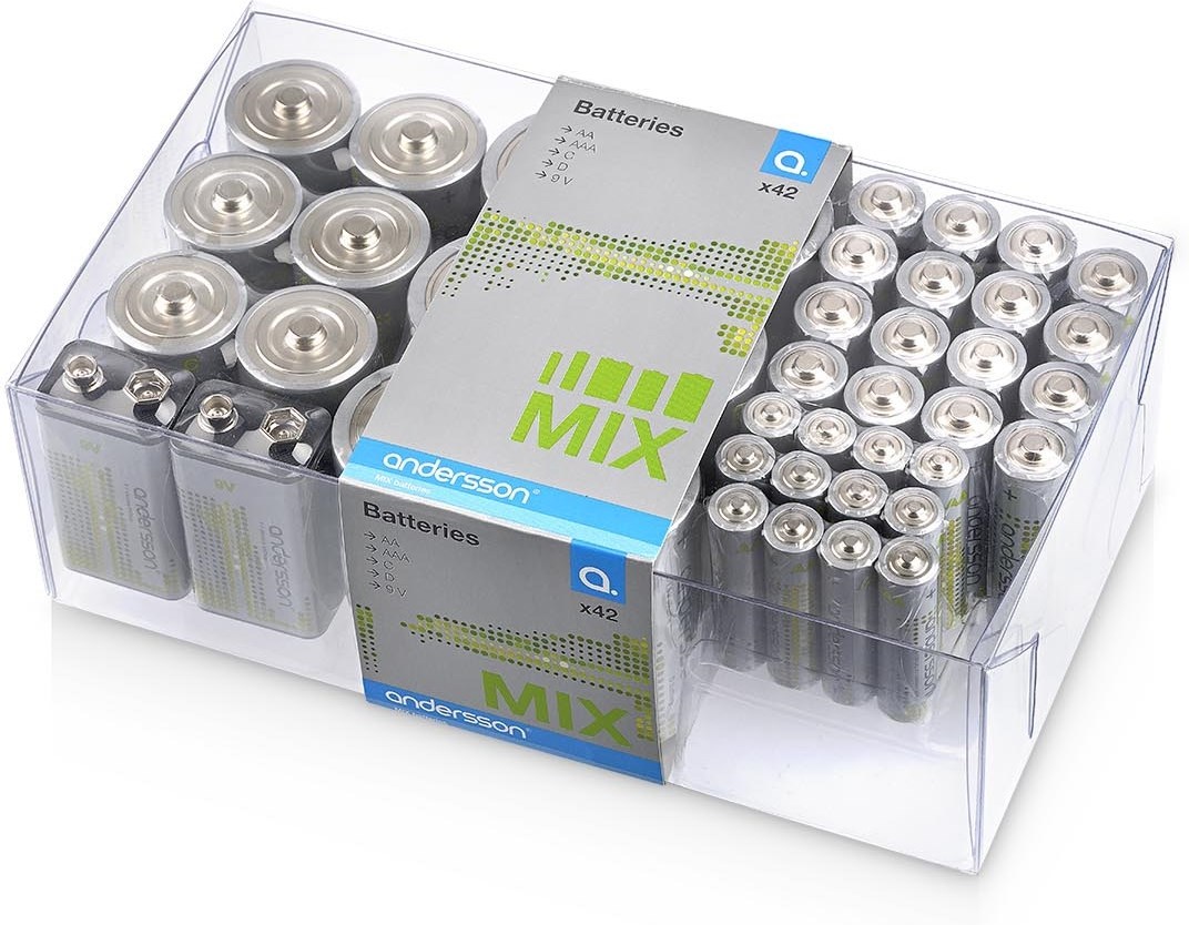 Andersson Alkaline battery mix 42pcs | NetOnNet