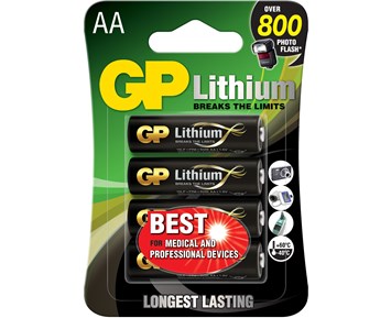 GP AA batteri Litium 1.5V, 15LF-2U4, 4-pack | NetOnNet