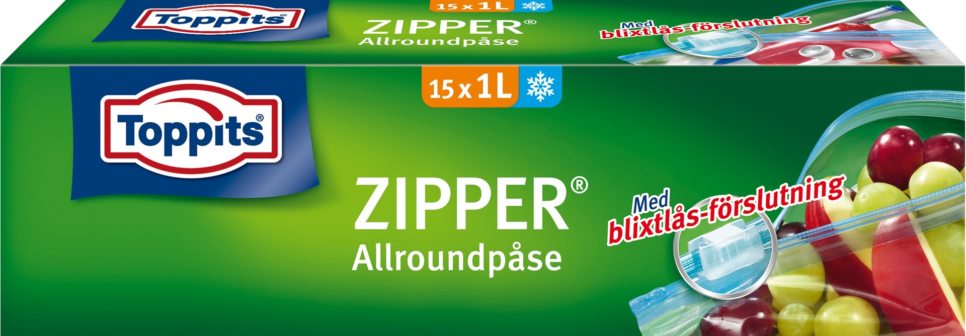 Toppits Zipper bag 1 liter | NetOnNet