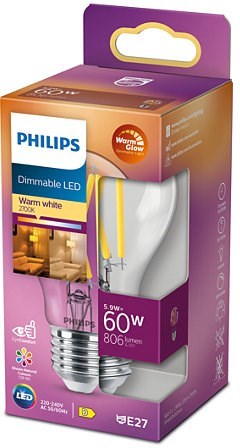 Philips LED classic 60W A60 E27 CL WGD90 SRT4 | NetOnNet