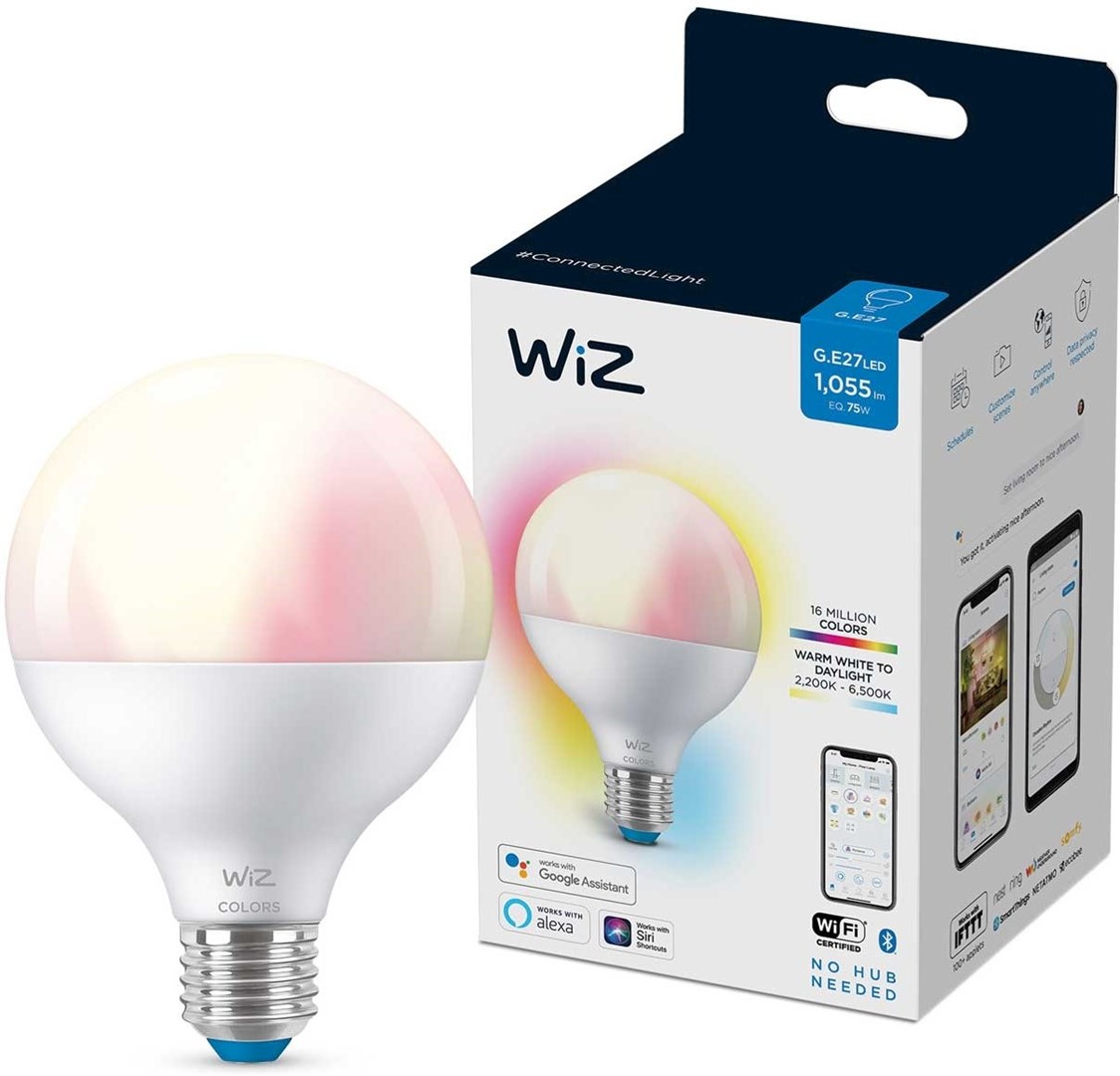 WIZ Wi-Fi BLE 75W G95 E27 922-65 RGB 1PF/6 | NetOnNet