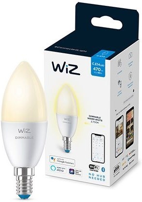 WIZ Wi-Fi BLE DIM/4.6W C37 927 E14 12/1PF | NetOnNet