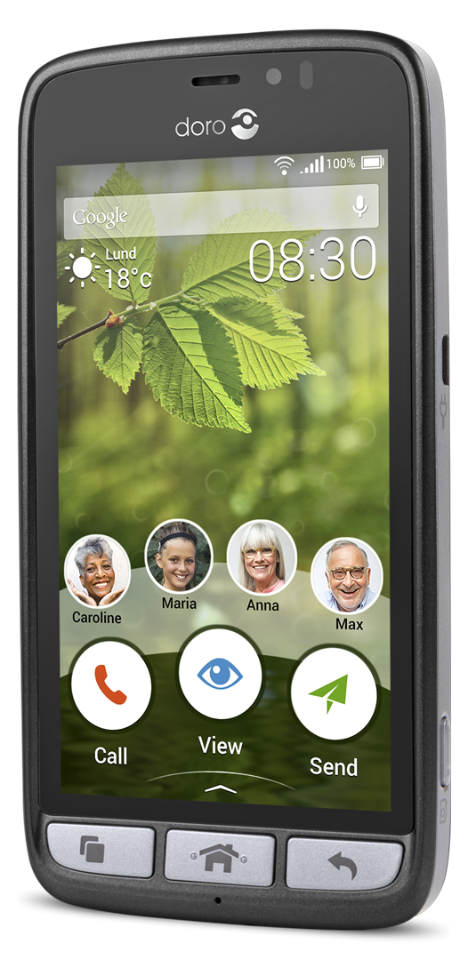 Doro 8030 Black/Steel - Användarvänlig 4G-smartphone för senioren